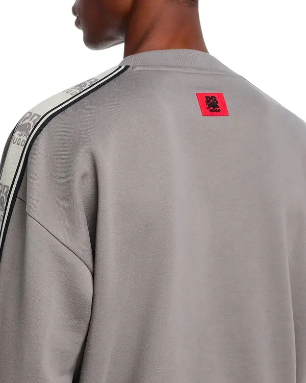 Hugo X Rb Dustrip Cotton Logo Taped Oversized Fit Sweatshirt