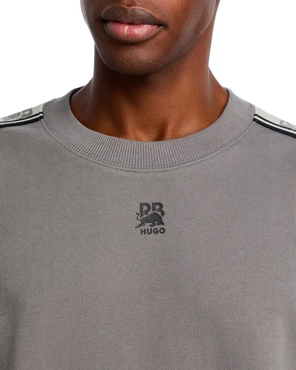Hugo X Rb Dustrip Cotton Logo Taped Oversized Fit Sweatshirt