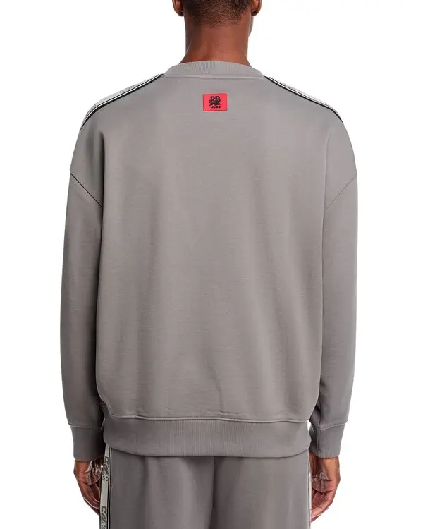Hugo X Rb Dustrip Cotton Logo Taped Oversized Fit Sweatshirt
