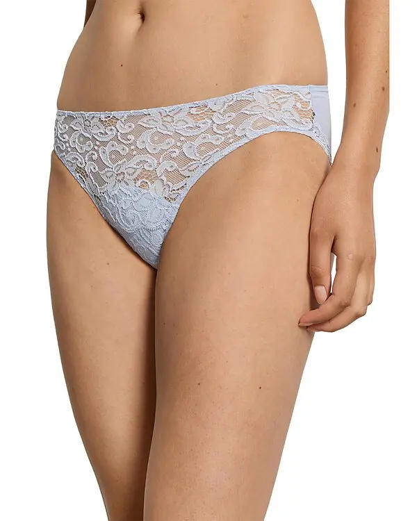 Hanro Moments Lace Bikini - Blue Dove