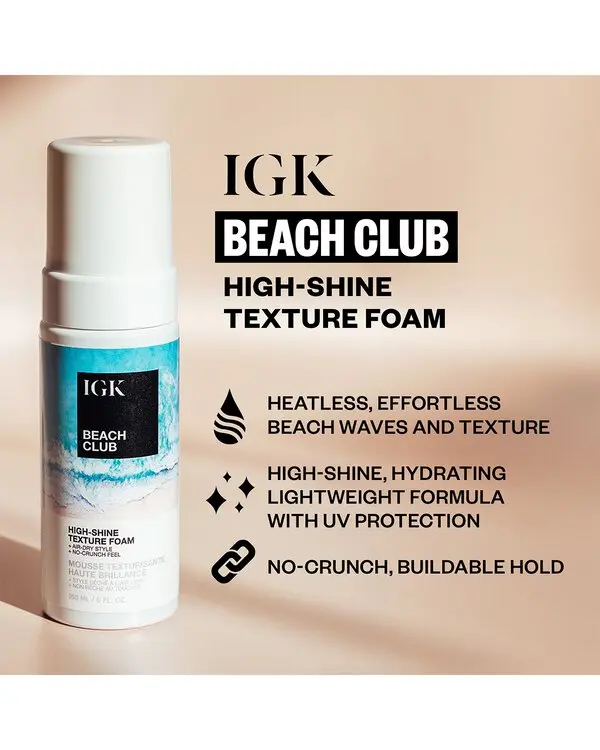 IGK Beach Club High Shine Texture Foam 5 Oz