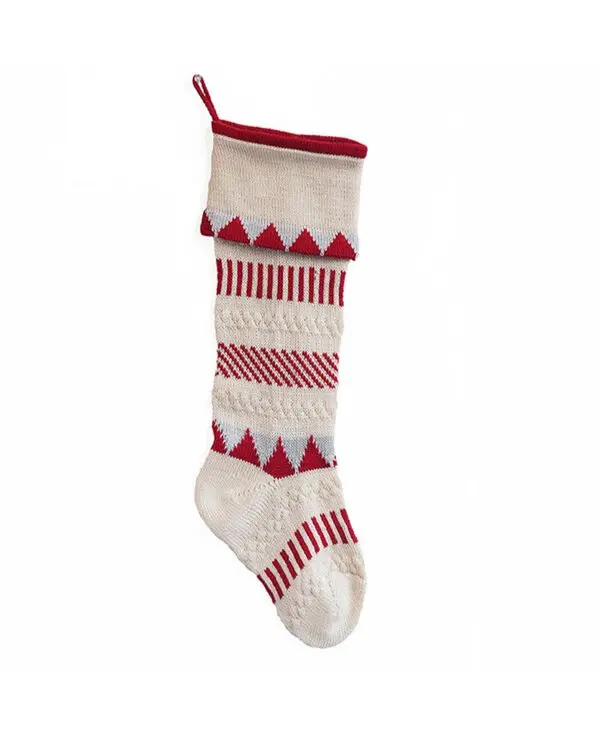 MELANGE COLLECTION Knit Geometric Stocking 18