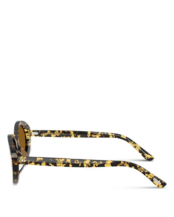 Oliver Spencer Lumar Oval Sunglasses, 51mm - Dark Tortoise