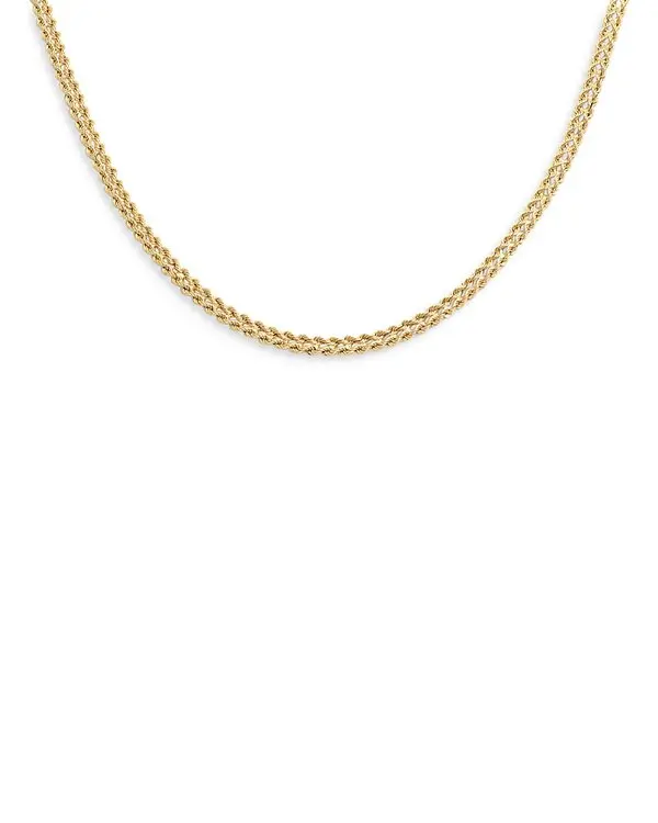 ALBERTO AMATI 14k Yellow Cuore Rope Link Collar Necklace - Gold