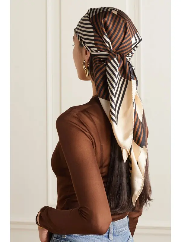 Saint Laurent Printed Silk-satin Scarf