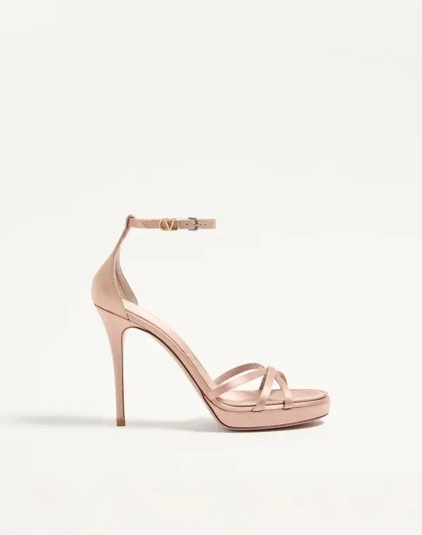 Valentino Garavani Eveninglam 120mm Platform Sandal - Poudre