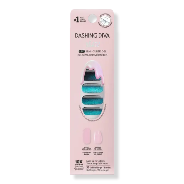 DASHING DIVA Glaze Effect, Semi-cured Gel Nail Strips - Stone Cold