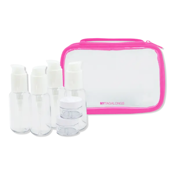 MYTAGALONGS Premium Travel Bottle Set With Carrying Case - One-color