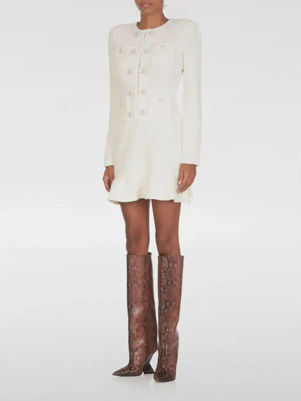 long sleeve big wedding dress Long Sleeve Long White Wedding Dress CDS436W Off White Nude / 2