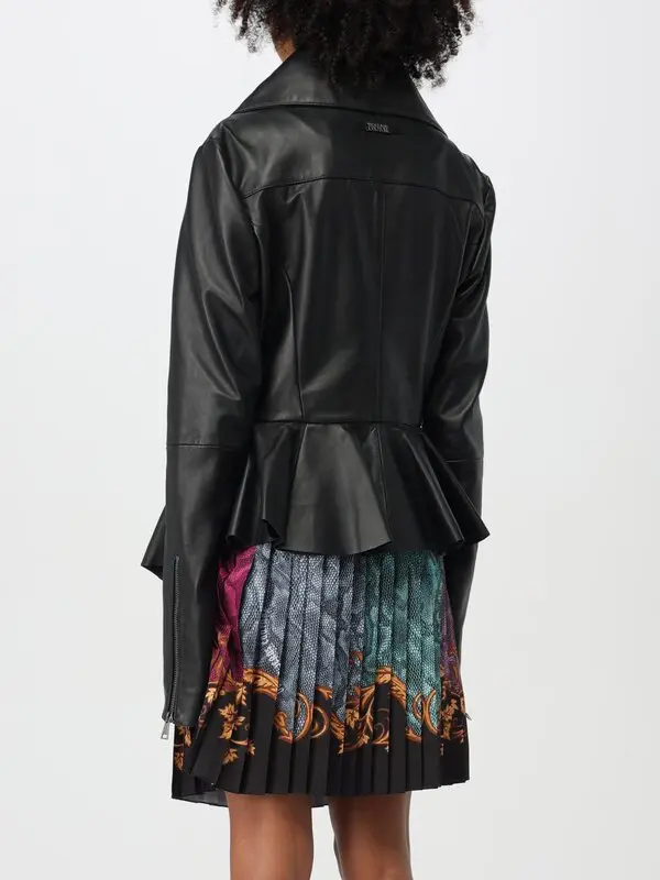 Versace Leather Peplum Jacket