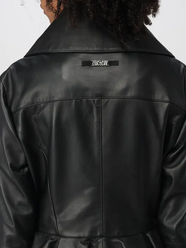 Versace Leather Peplum Jacket