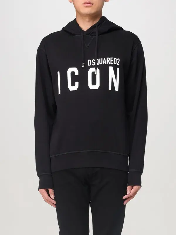 Dsquared2 Cotton Hoodie With Contrast Logo