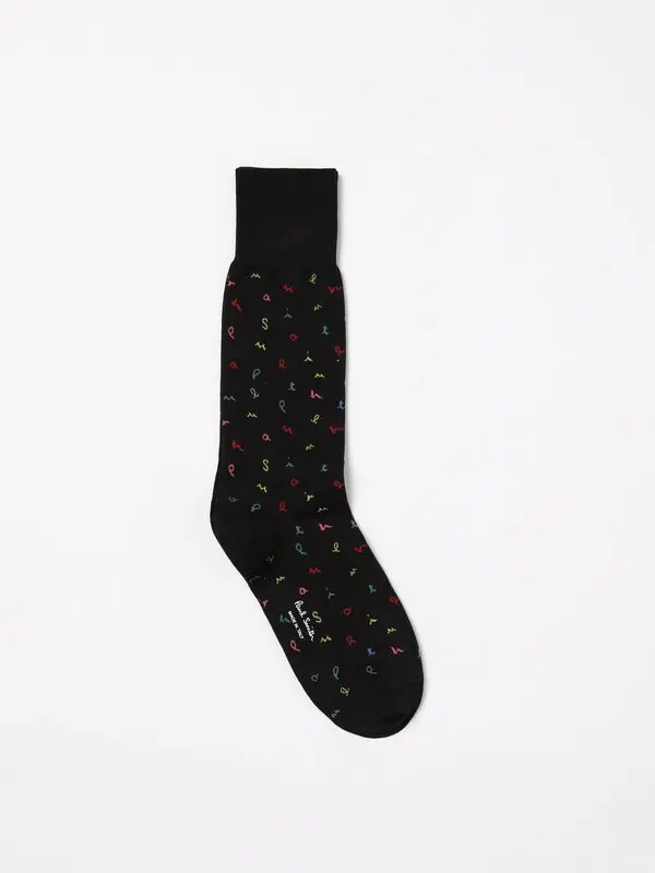 Paul Smith Patterned Socks - Black