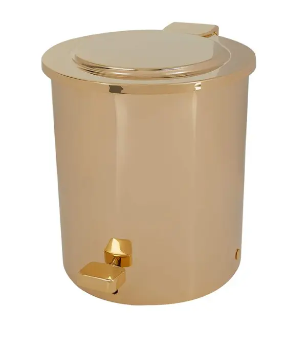 ZODIAC Cylinder -plated Pedal Bin - Gold
