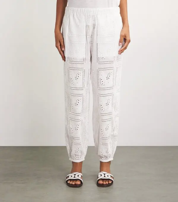 Tory Burch Cotton Eyelet Trousers