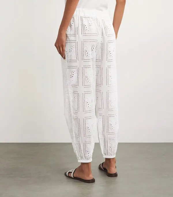 Tory Burch Cotton Eyelet Trousers