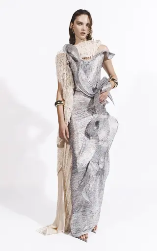 Maticevski Satellite Wave Structured Gown