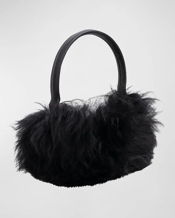 Gorski Lamb Shearling Earmuffs - Black