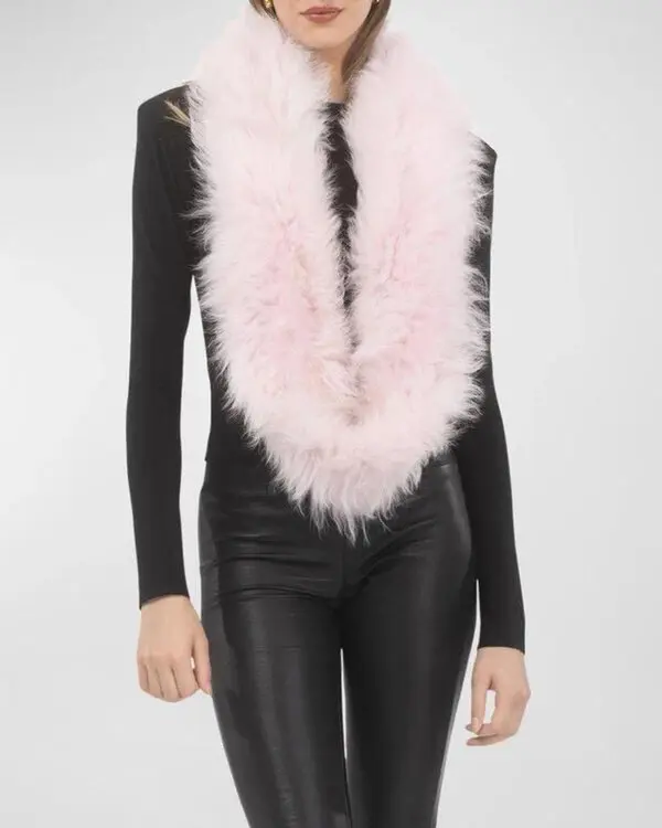 Gorski Select Lamb Shearling Infinity Scarf - Pink