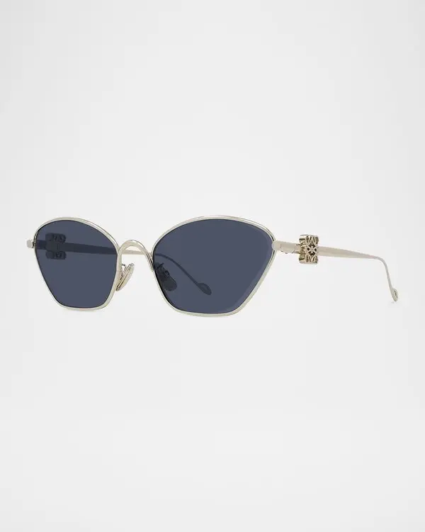 Loewe Metal Anagram Cat Eye Sunglasses - Black
