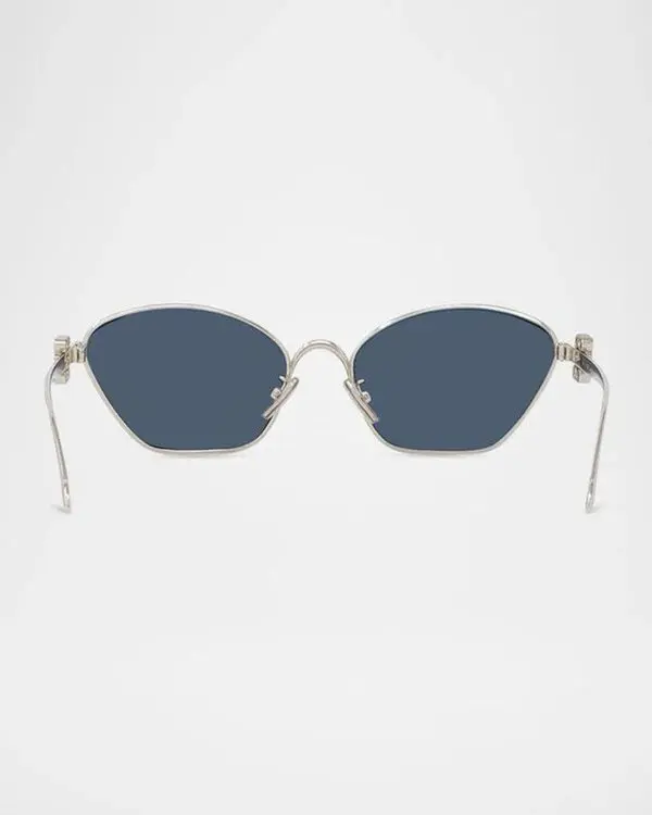 Loewe Metal Anagram Cat Eye Sunglasses - Black