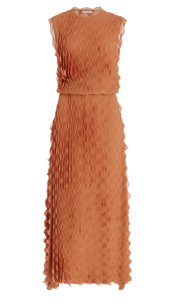 Ulla Johnson Kaelyn Textured Cotton-blend Maxi Dress - Neutral