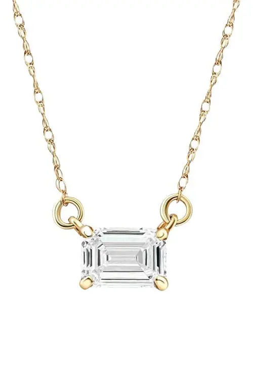BLISS DIAMOND 3/4ct Emerald Cut Lab Grown Diamond 14k Gold Pendant Necklace - Yellow Gold