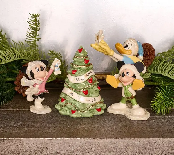 LENOX 5-piece Disney Winter Fun Licensed Figurine Set