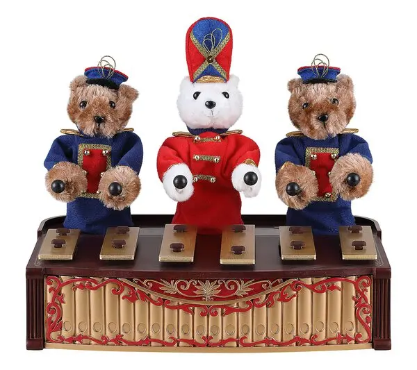 MR. CHRISTMAS 10 In. Animated Bandstand Bears - One-color
