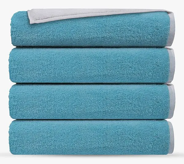 DEPERA HOME Double Face 4 Pcs Turkish Wash Towe Ls Set - One-color