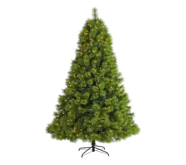 NEARLY NATURAL 8' Green Scotch Pine Christmas T Ree - One-color