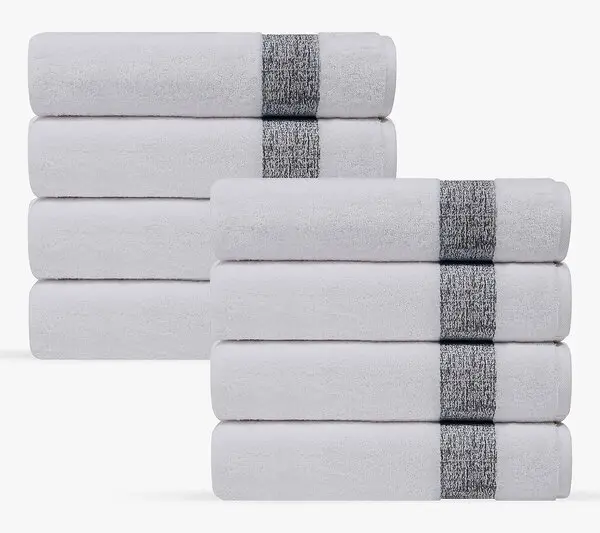 DEPERA HOME Pera 8 Pcs Turkish Hand Towels Set - One-color