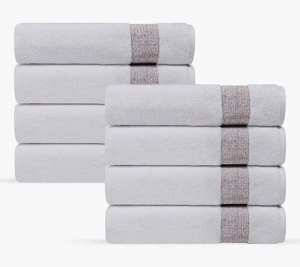 DEPERA HOME Pera 8 Pcs Turkish Wash Towels Set - One-color