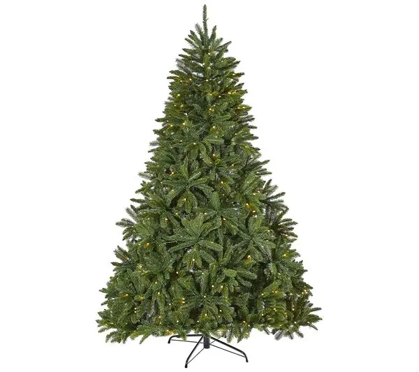 NEARLY NATURAL 7' Sierra Spruce Christmas Tree - One-color