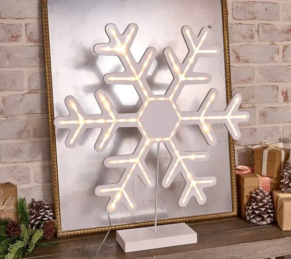 BETHLEHEM LIGHTS 24' Illuminated Double Sided Snowflake - One-color