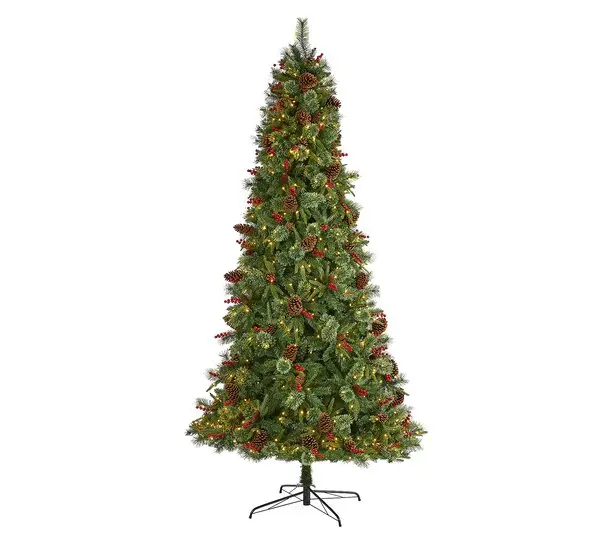 NEARLY NATURAL 9' Mixed Pine Christmas Tree - One-color