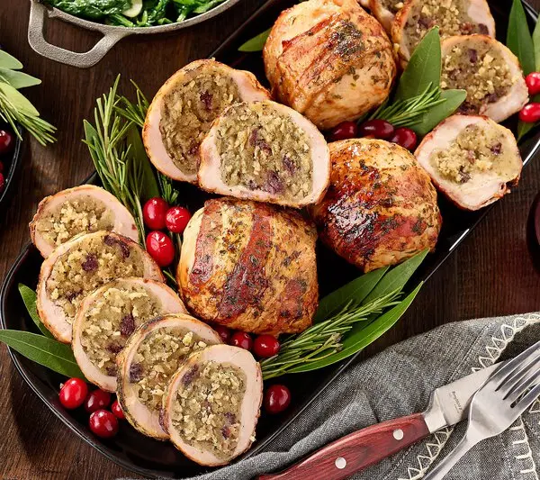 CORKY'S Bbq 8-oz Bacon Wrapped Stuffed Turkey Breasts - One-color