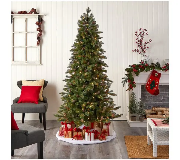 MR. CHRISTMAS Nearly Natural 7' Fraser Fir Christmas Tree - One-color