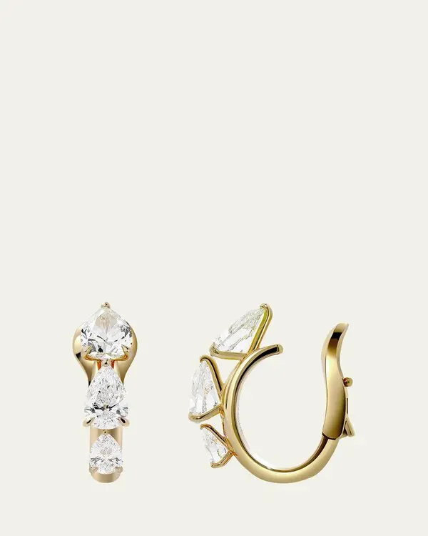 SAVOLINNA Lemonade 18k Yellow Pear-shaped Diamond Ear Cuffs - Gold