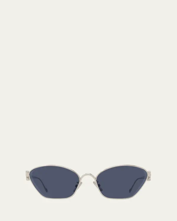 Loewe Metal Anagram Cat Eye Sunglasses - Black