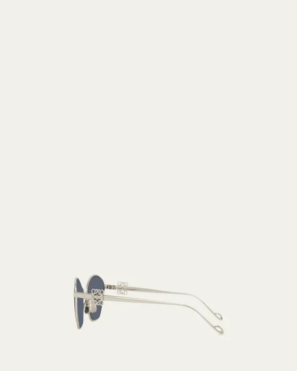 Loewe Metal Anagram Cat Eye Sunglasses - Black