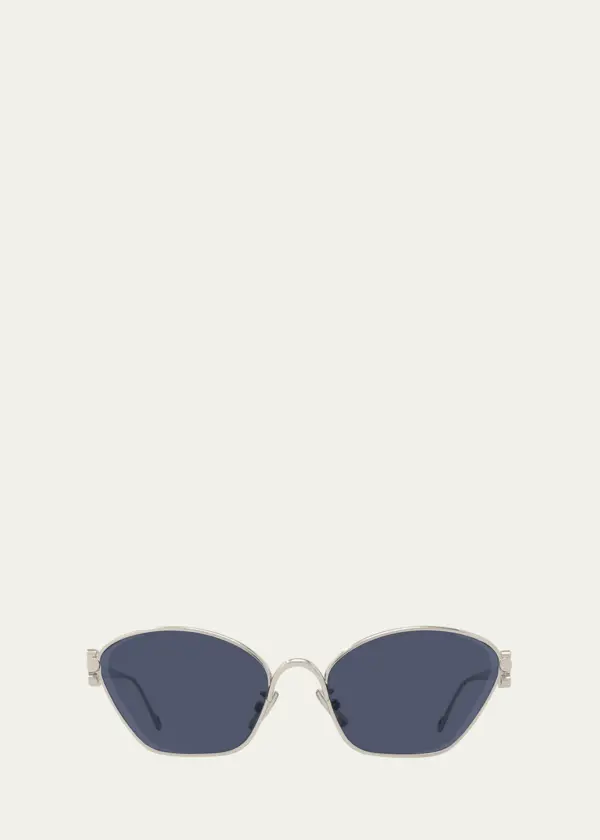 Loewe Metal Anagram Cat Eye Sunglasses - Black