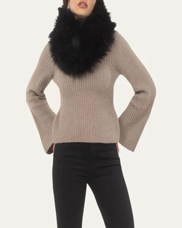 Gorski Select Lamb Shearling Infinity Scarf