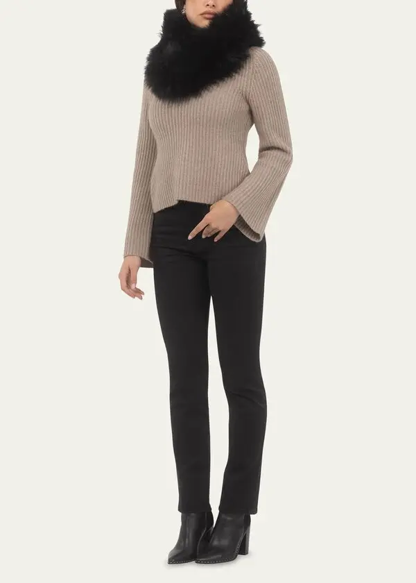 Gorski Select Lamb Shearling Infinity Scarf