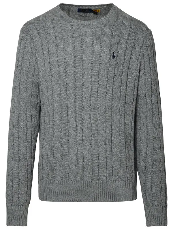 Polo Ralph Lauren Cotton Cable Knit Sweater - Grey