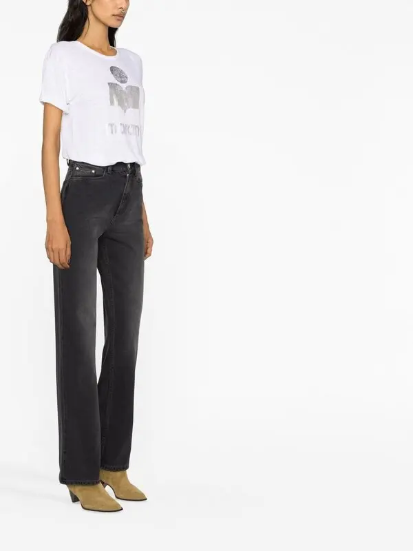 MARANT ETOILE Koldi Linen T-shirt - White