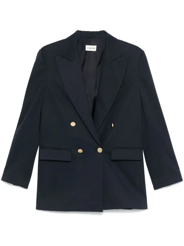 PAROSH Crew Cotton Blend Blazer Jacket
