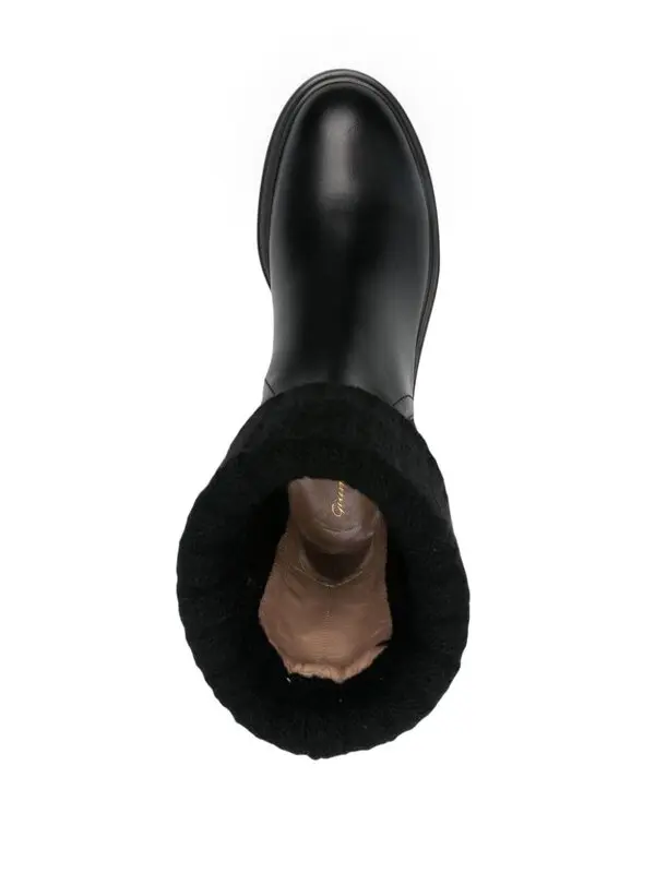 GIANVITO ROSSI Leather Chelsea Boots - Black