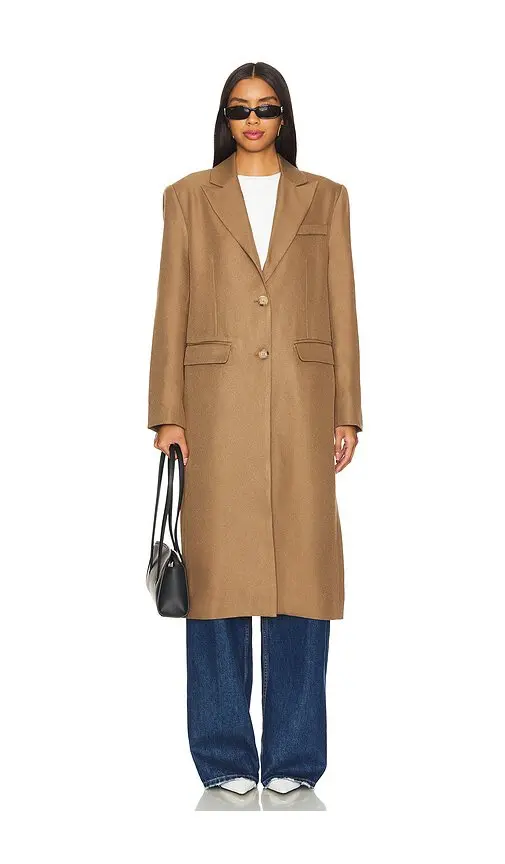 Astr The Label Brylee Coat In Brown