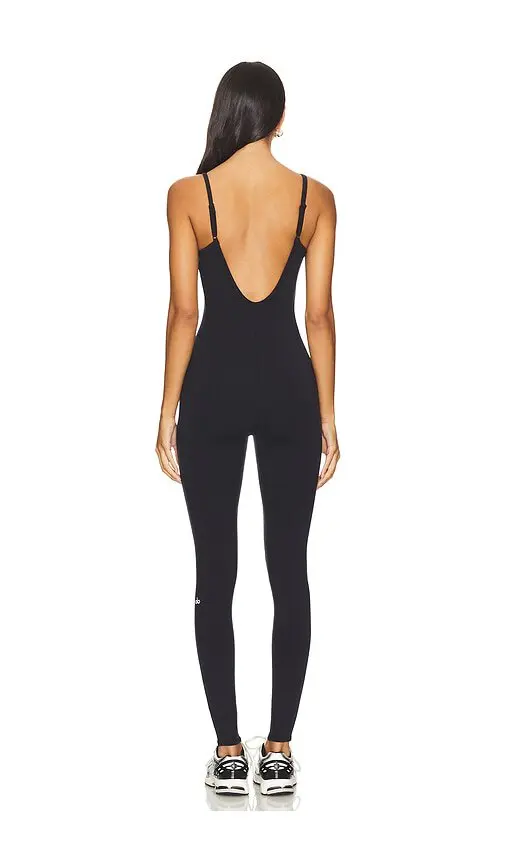 Alo Yoga 7/8 Airbrush One And Done Onesie - Black | Editorialist